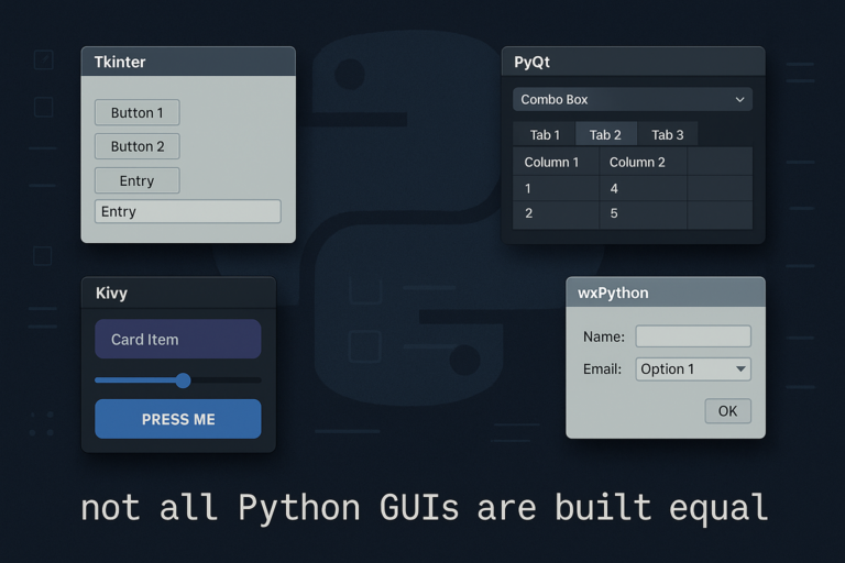 Best Python GUI Libraries in 2025 (Free & Beginner-Friendly) - CSNAINC